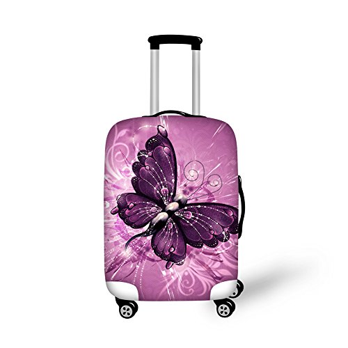 Bigcardesigns Fashion Butterfly Spandex Elastic Luggage Cover Travel Suitcase Protector M size for 22-25 inch luggage