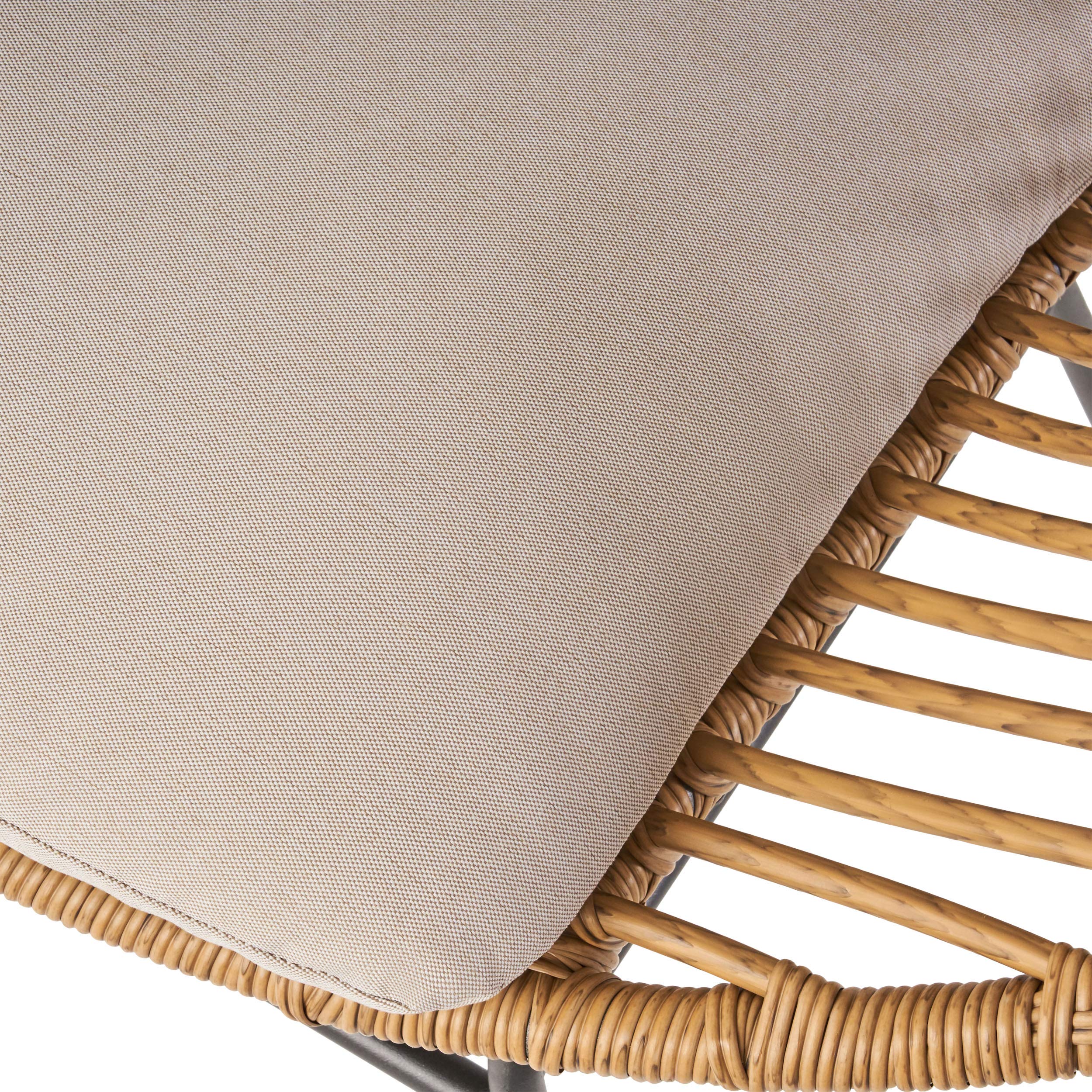 Christopher Knight Home Aleah Indoor Woven Faux Rattan Chairs with Cushions (Set of 2), Light Brown and Beige Finish