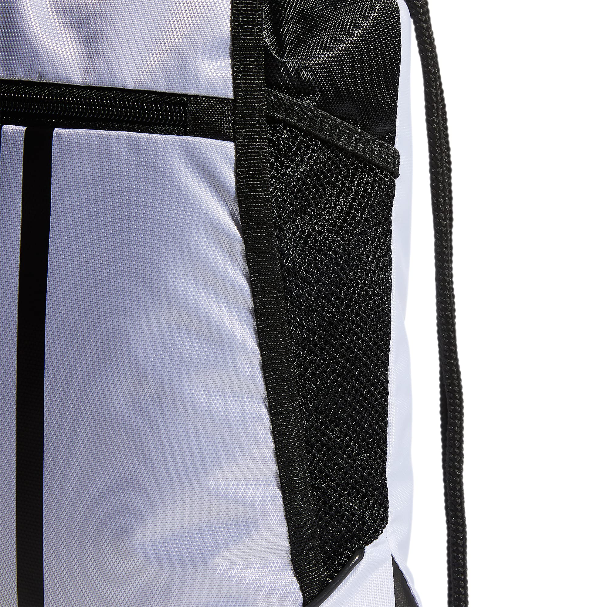 adidas Alliance Sackpack, Drawstring, Lightweight Small Gym Bag for Women, Soccer Backpack, White/Black/Black, One Size