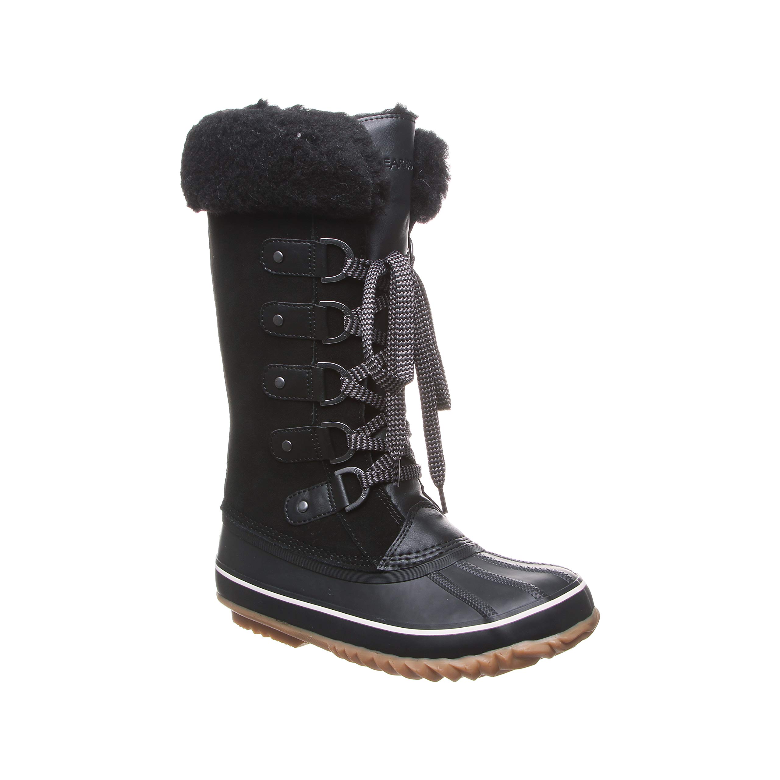 Bearpaw Snow Boots, Black Black Ii 011, 10 US Unisex Little Kid