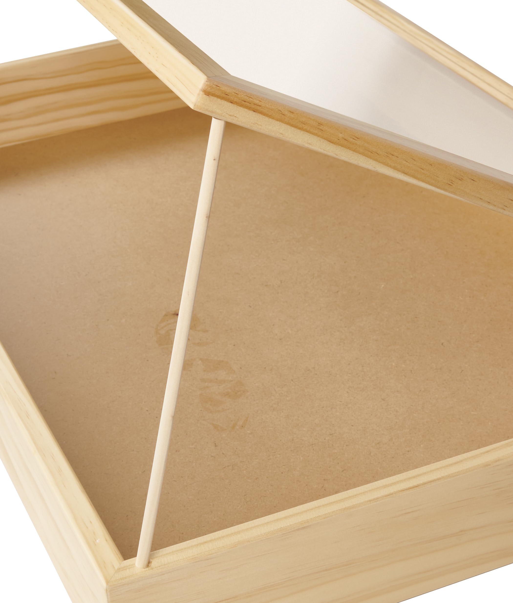 SSWBasics 36-Inch Portable Natural Pine Wood Countertop Display Case - Showcase Your Items in Style with a 24" W x 36" L x 4" D Elegant and Versatile Display Box