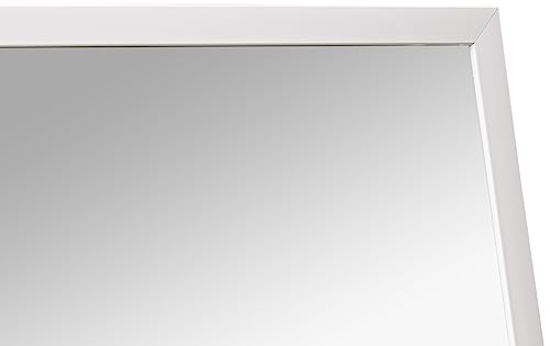 Everly Hart Collection Gallery Solutions 58β L x 17.5βW Framed Free Standing Full Length Mirror with Easel, White