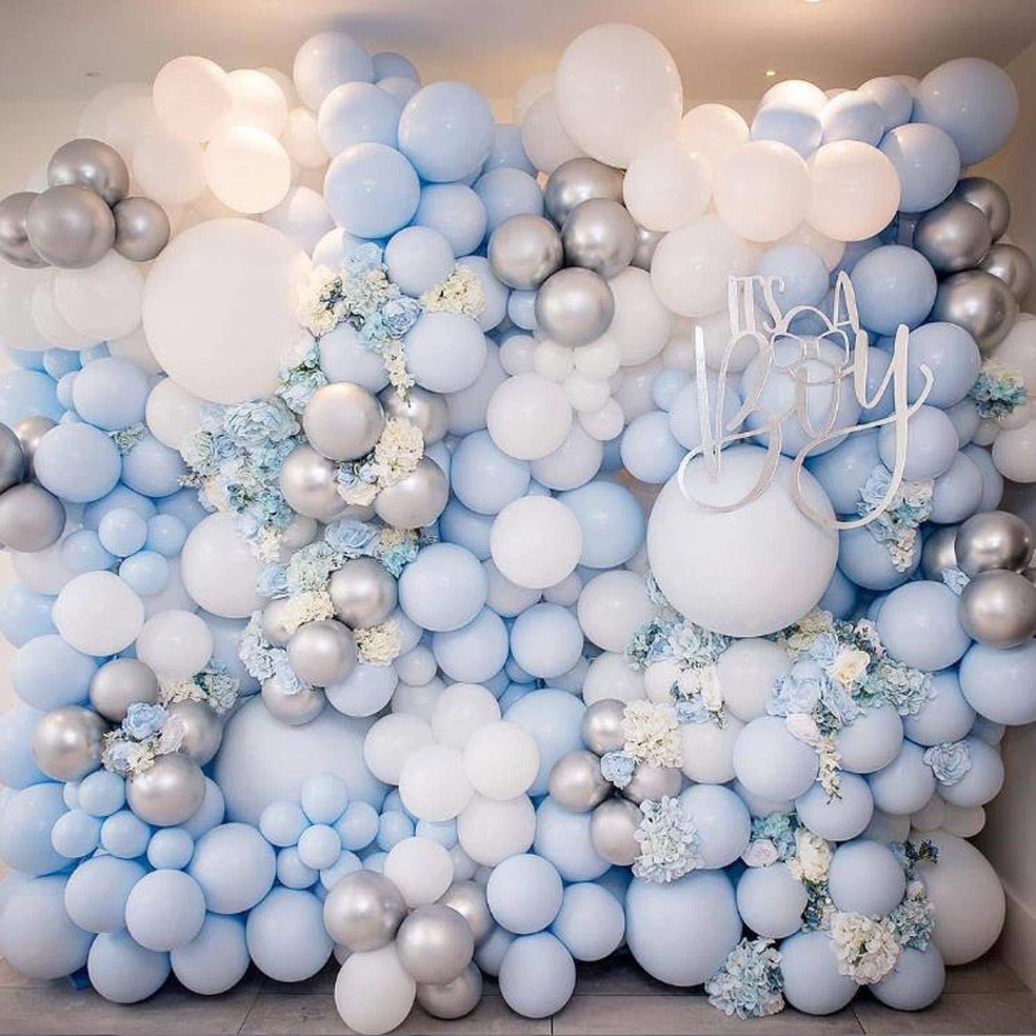 BEISHIDA 100 Pack 10 Inch Thicken Light Blue Balloons,Large Macaron Blue Latex Helium Balloons For Birthday Wedding Reception Bridal Shower Party Decorations Supplies