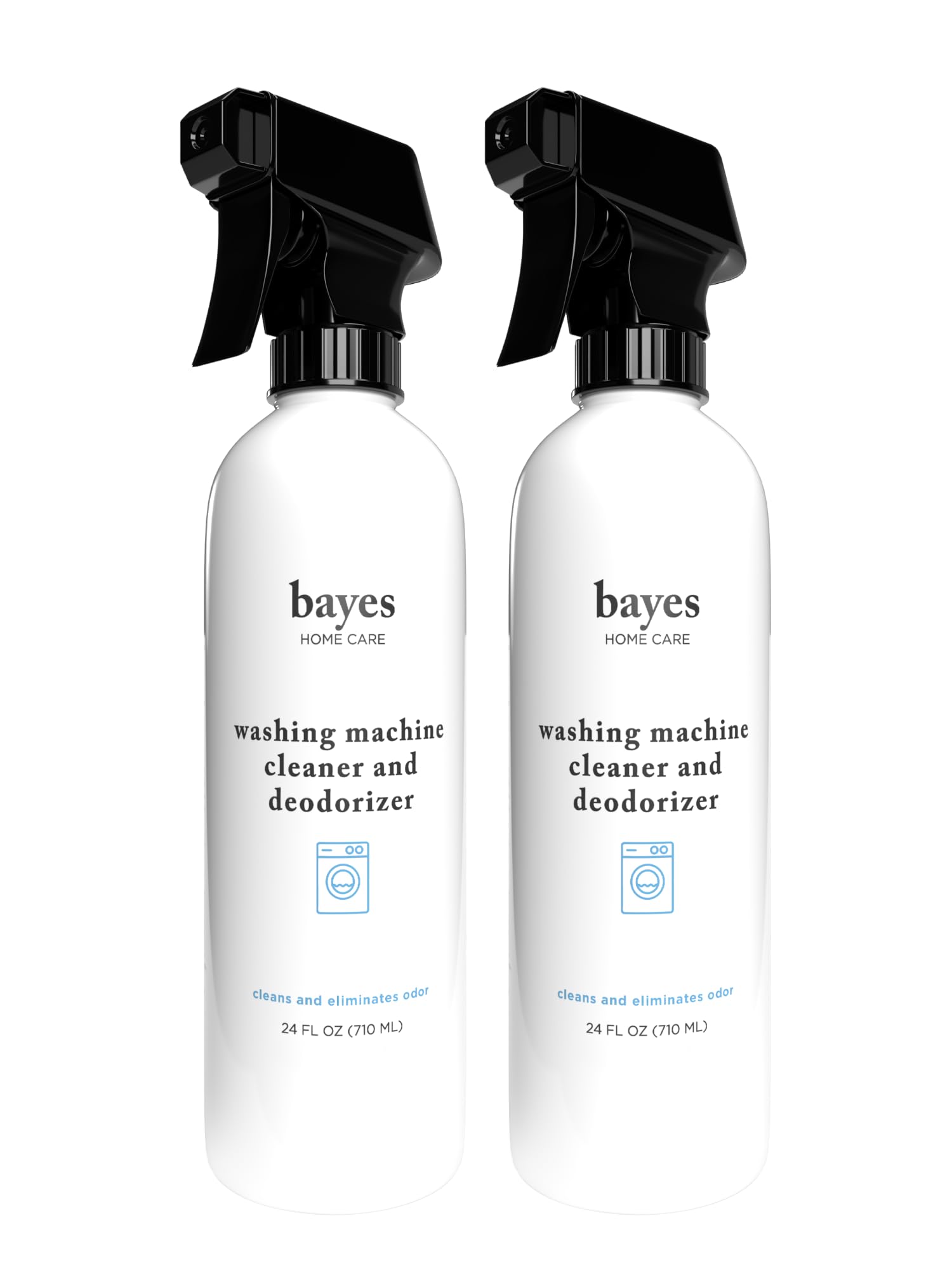 Bayes Washing Machine Cleaner & Deodorizer - Cleans and Eliminates Mold and Mildew Odors for Fresh Smelling Laundry - 24 ounces, 2 Pack