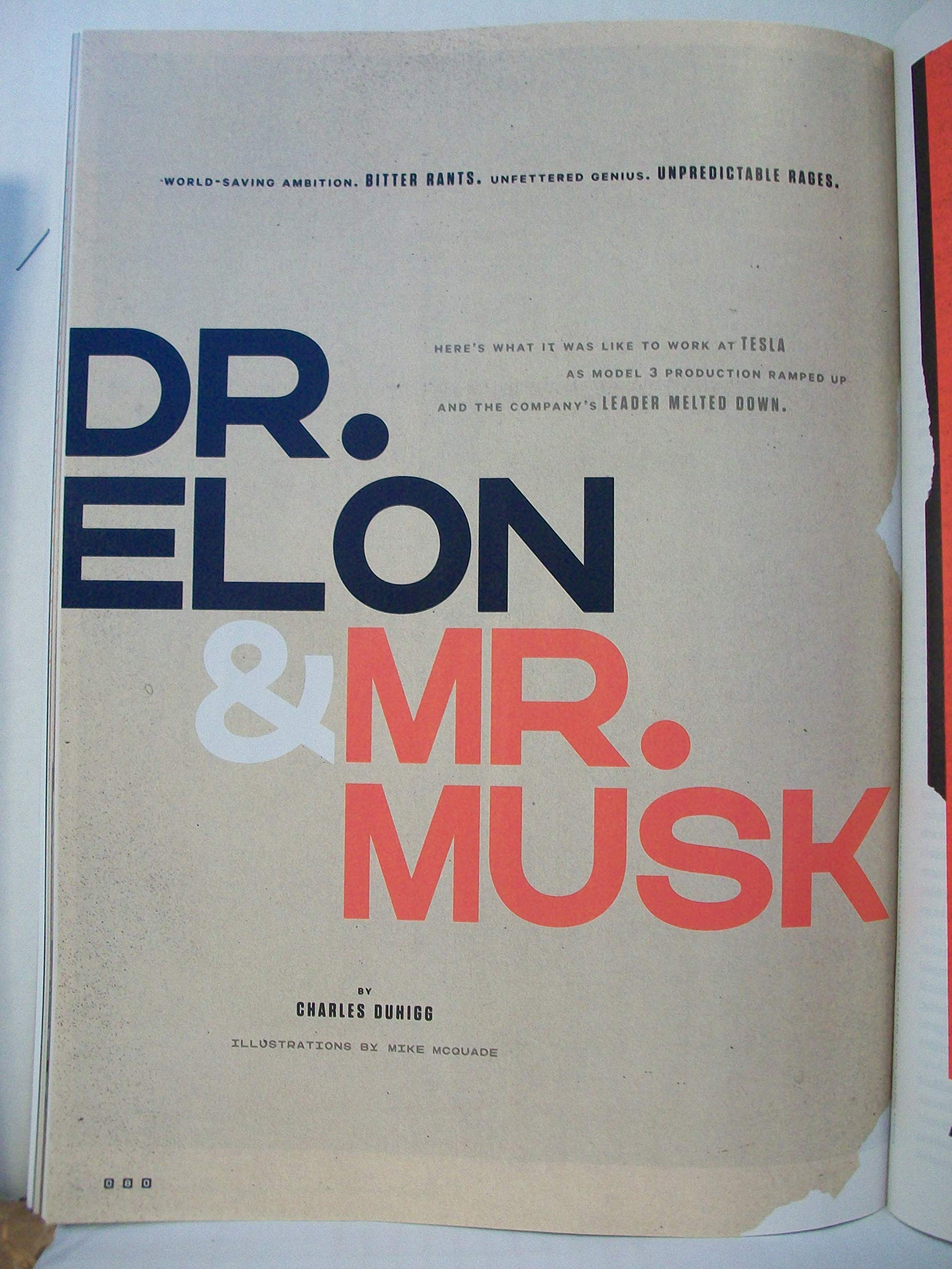 Wired Magazine (February, 2019) Dr. Elon & Mr. Musk