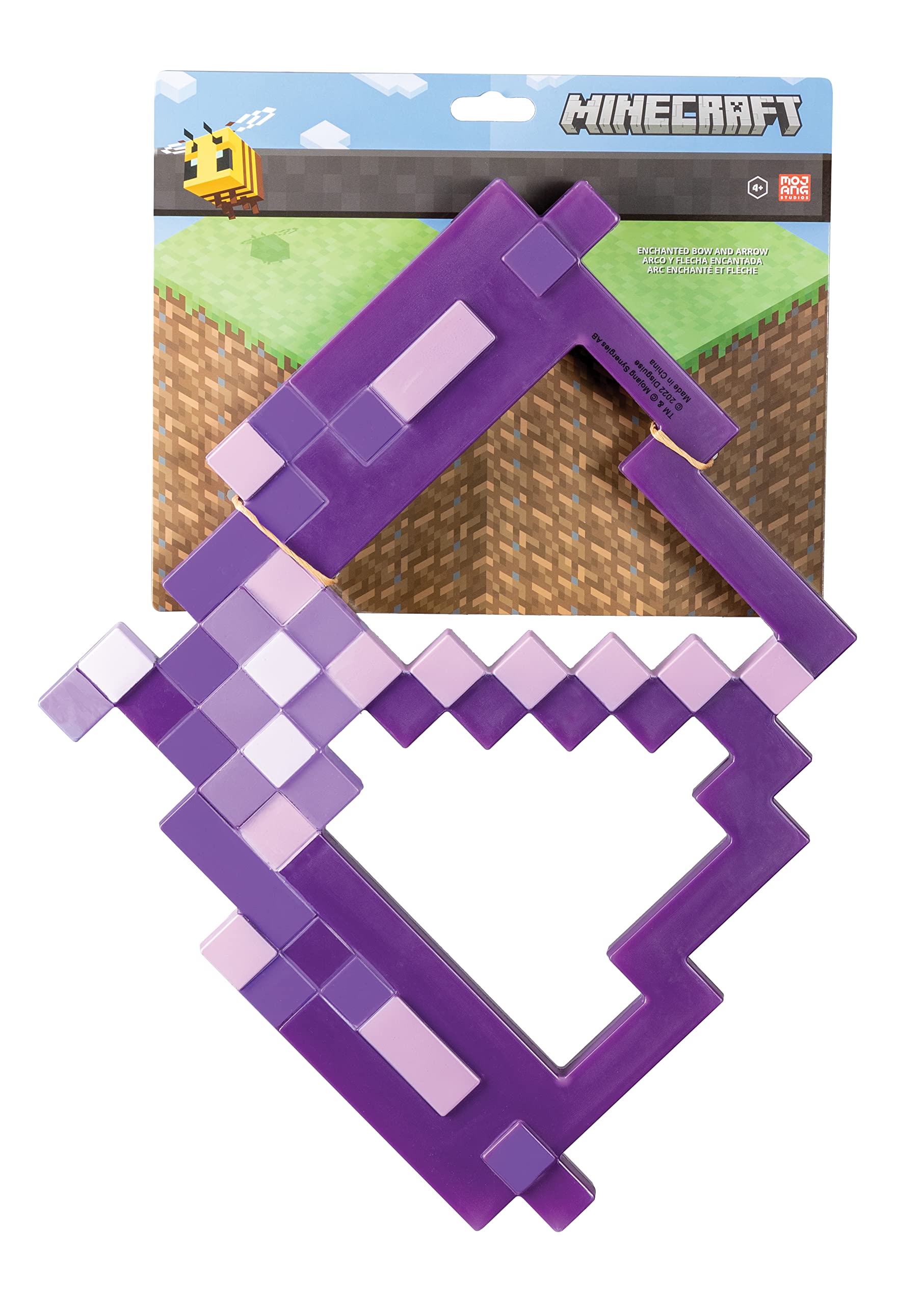 Disguise Kid's Enchanted Bow & Arrow Accessories, Official Minecraft Costume Prop, One Size