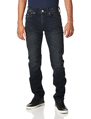 True Religion Men's Geno Big T Low Rise Slim Fit Jean with Back Flap Pockets, Last Call, 36W X 34L