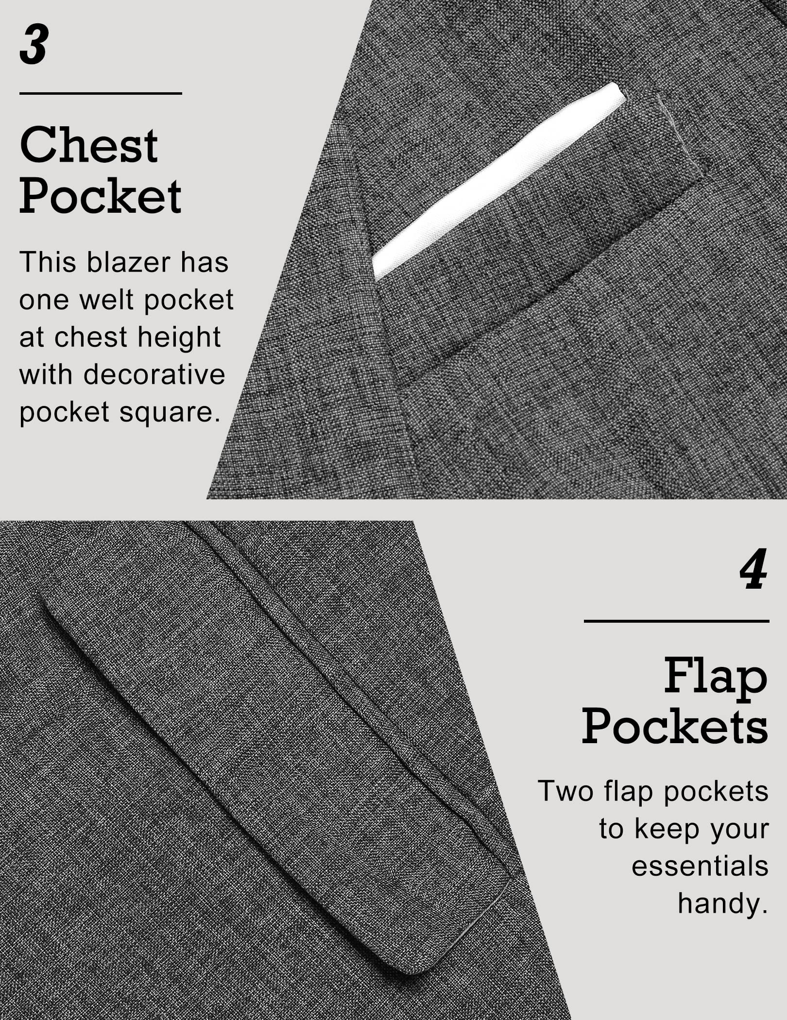 COOFANDY Men Slim Fit Suits Casual Lightweight Blazer Jackets One Button Tuxedos Grey