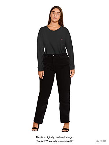 Levi's Women's 724 High Rise Straight Jeans, Soft Black, 27 Regular