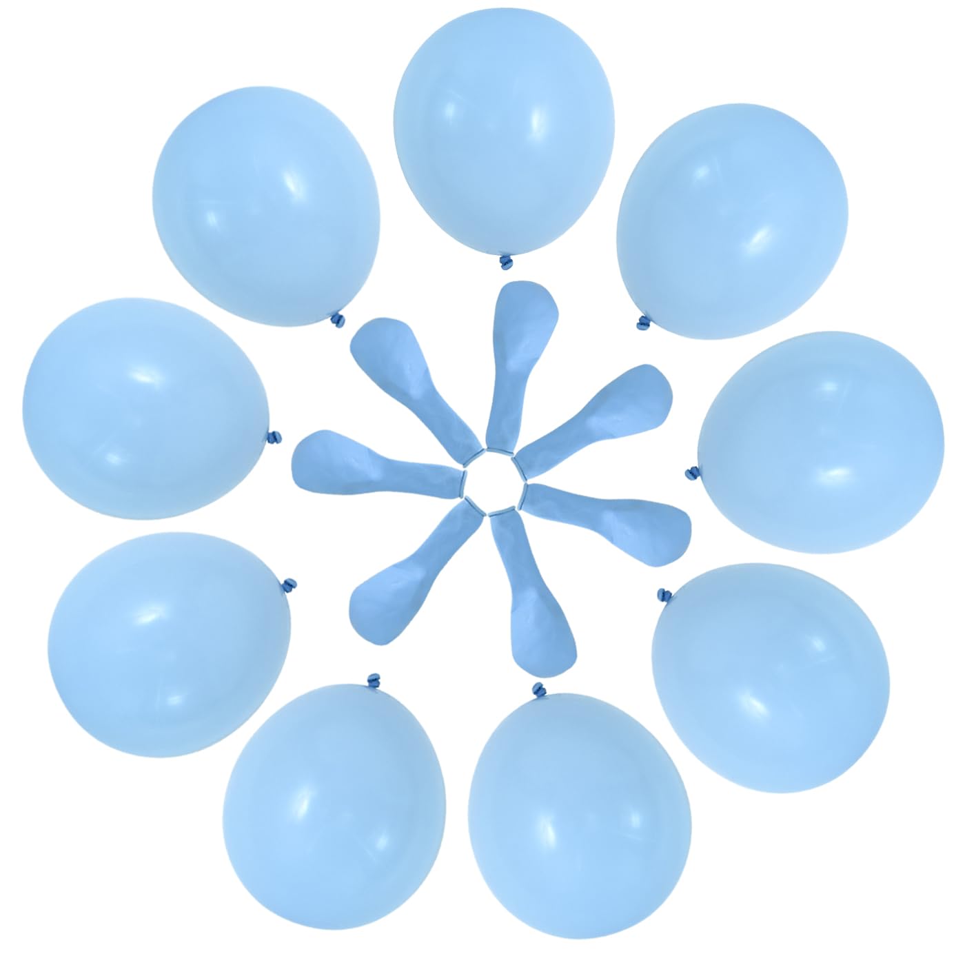 BEISHIDA 100 Pack 10 Inch Thicken Light Blue Balloons,Large Macaron Blue Latex Helium Balloons For Birthday Wedding Reception Bridal Shower Party Decorations Supplies