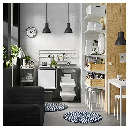 Ikea Marius Steel, Epoxy Powder Coating Stool (White), Set of 1