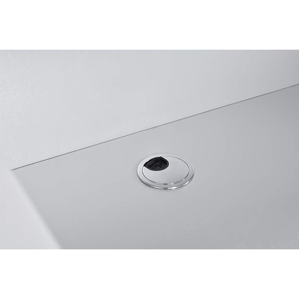 Reception Desk LED Lighted Reception Area Counter LANGARA in Silver Grey