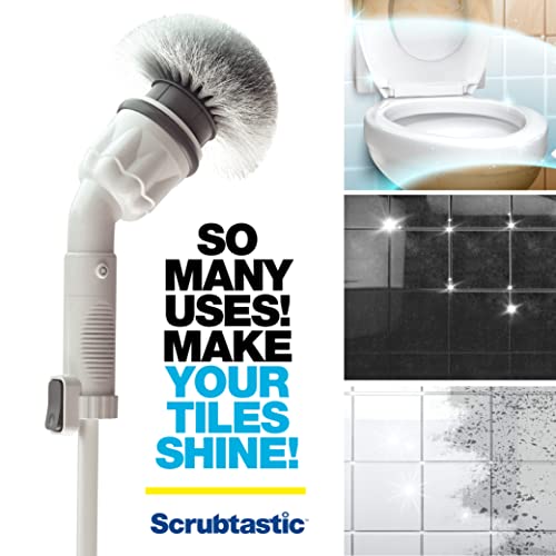 Scrubtastic Spin Scrubber, Electric Shower Scrubber β Rechargeable, Multipurpose Extendable Tile Cleaner, Bathroom, Floor & Grout Bathtub Power Scrubber with 3 Rotating Brush Heads, Improved for 2022