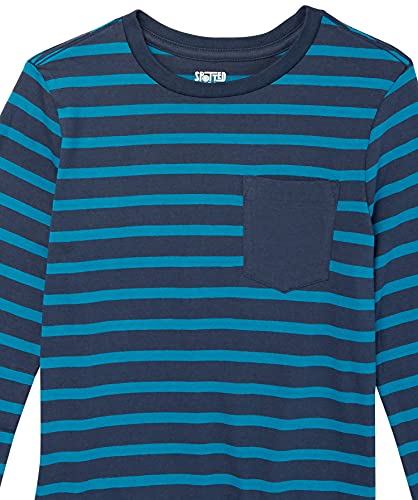 Amazon Essentials Boys' Long-Sleeve T-Shirts, Pack of 5, Monsters/Multicolor/Stripe, Medium