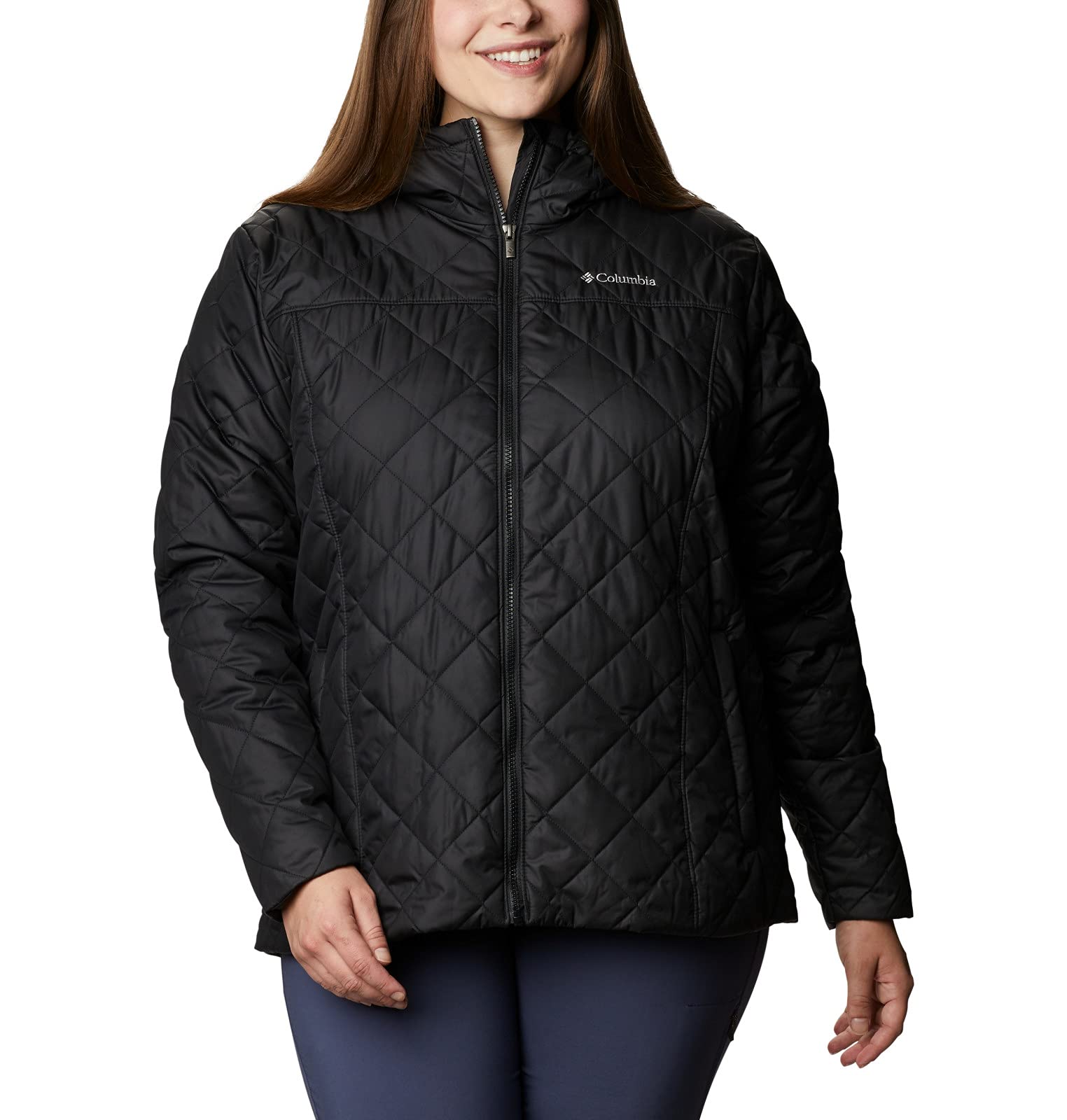 Columbia Women's Copper Crest Hooded Jacket, Black, 3X Plus