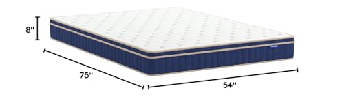 Sweetnight Full Mattress, 8" Full Size Hybrid Mattress with Gel Memory Foam & Individually Pocket Springs