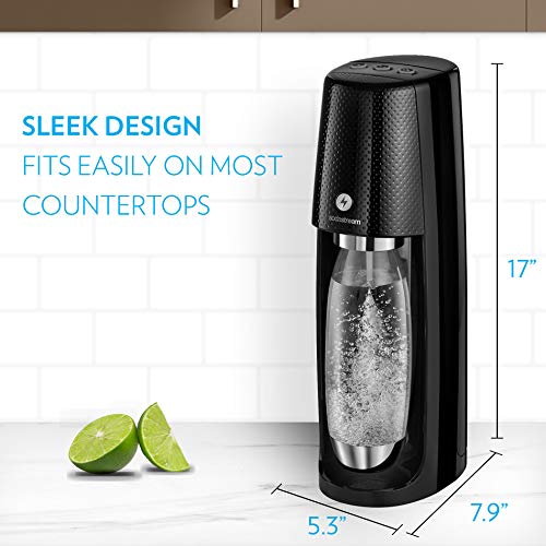 SodaStream Fizzi One Touch, Sparkling Water Maker, Black