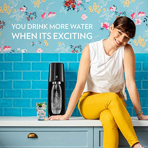 SodaStream Fizzi One Touch, Sparkling Water Maker, Black