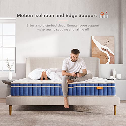 Sweetnight Full Mattress, 8" Full Size Hybrid Mattress with Gel Memory Foam & Individually Pocket Springs