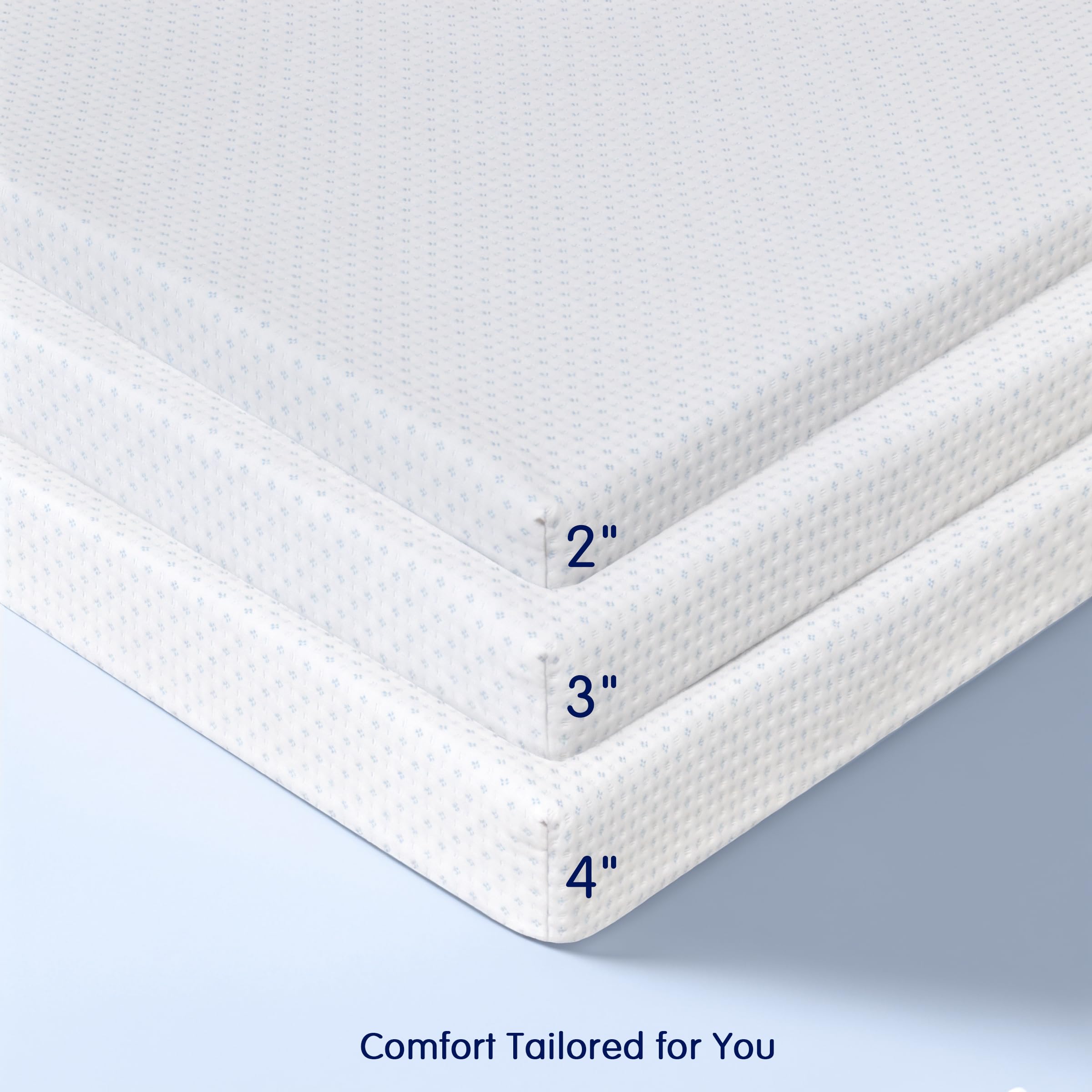 Subrtex Mattress Topper, Gel-Infused Memory Foam Mattress Topper, High Density Cooling Bed Topper Pad with Breathable Removable Fitted Cover CertiPUR-US Certified for Sofa Bed (3 Inch, Twin)
