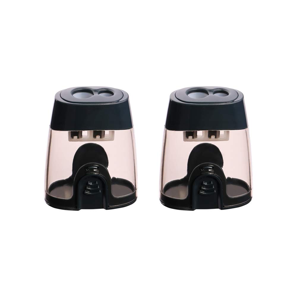Eagle Manual Pencil Sharpener, 2 Holes, for Standard and Jumbo Color Pencils, 24ร51ร63 MM, Perfect for Kids, Pack of 2