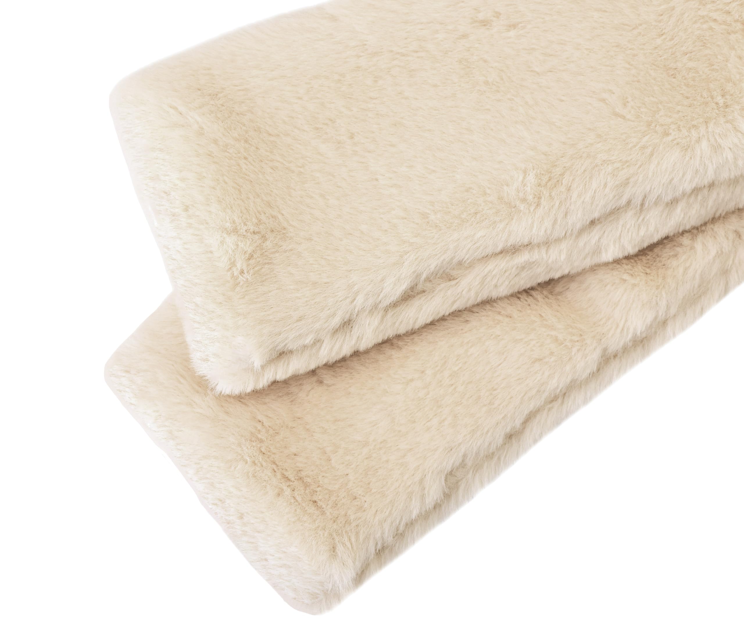 Lilax Girls Cozy Faux Fur Long Sleeve Crew Neck Dress Coat (Beige,7)