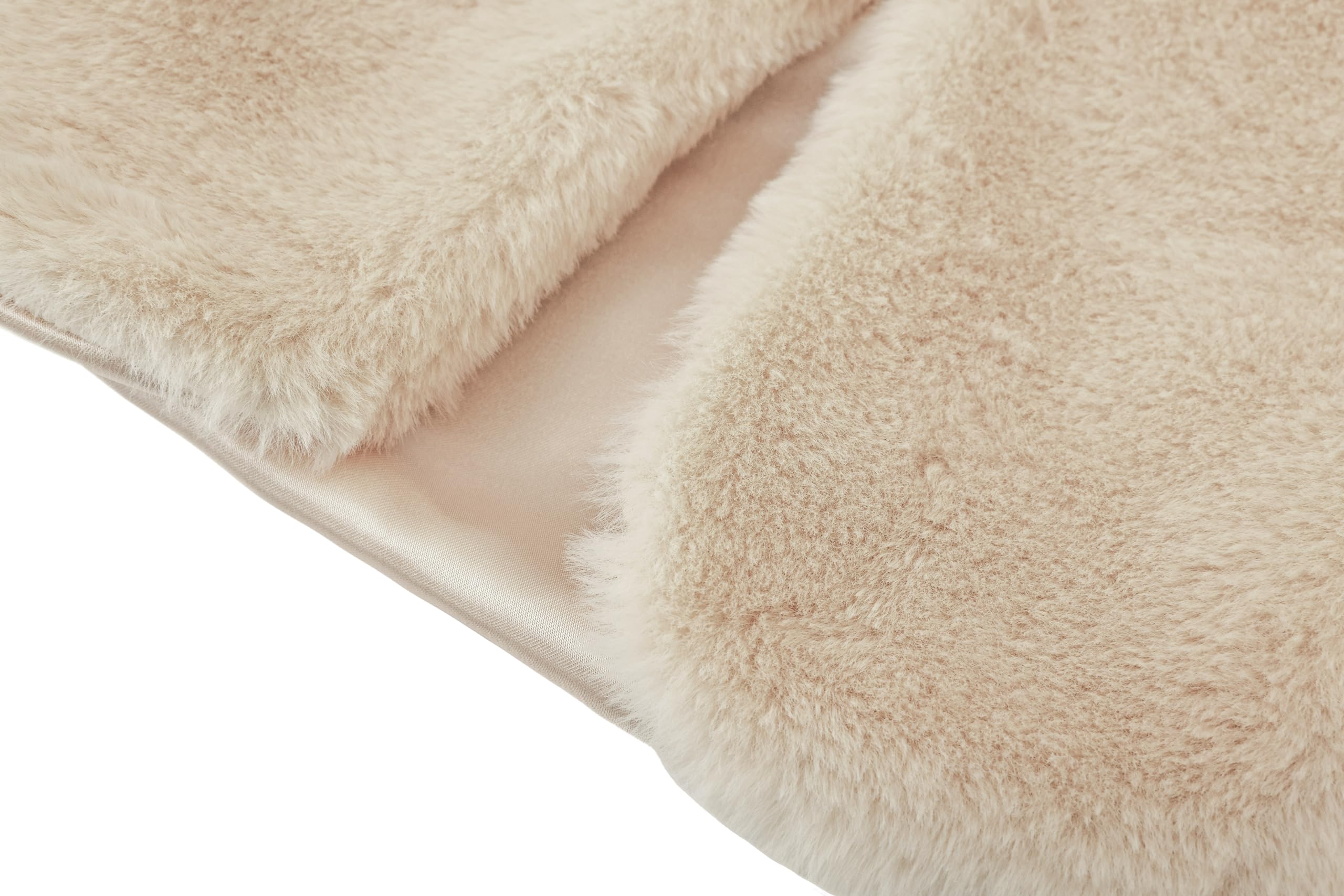 Lilax Girls Cozy Faux Fur Long Sleeve Crew Neck Dress Coat (Beige,7)