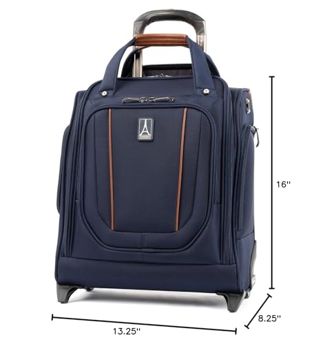 Travelpro Crew Versapack Softside Rolling Underseat Carry-on Bag, Men and Women, Patriot Blue, 16-Inch