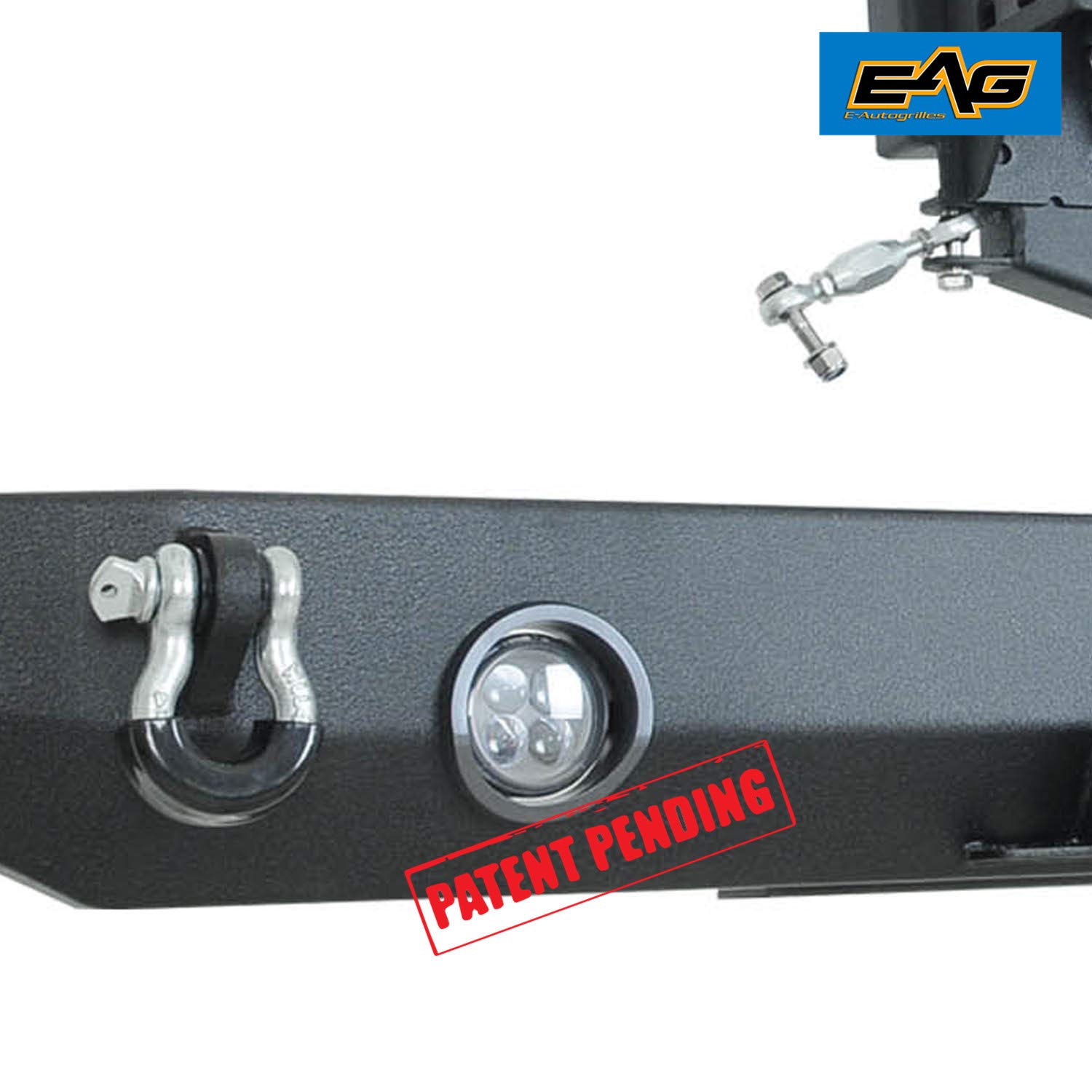 EAG Compatible with JK Rear Bumper with Tire Carrier 07-18 Wrangler