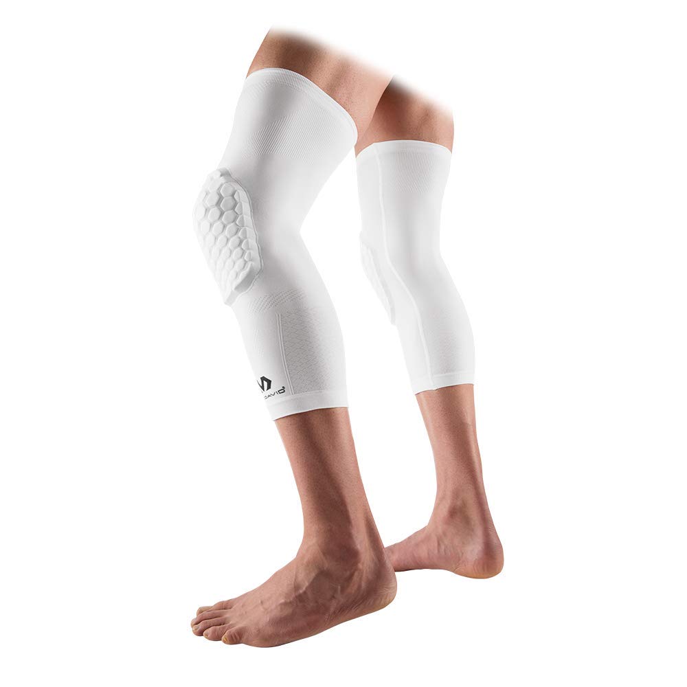 McDavid Elite Knee Compression Sleeves: Padded Compression Leg Sleeves – Elastic Knit – for Basketball, Football, Volleyball, Weightlifting and More – Pair of Sleeves