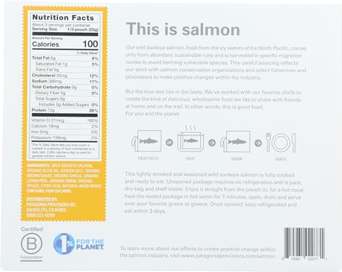 PATAGONIA PROVISIONS Lemon Pepper Wild Sockeye Salmon, 6 OZ