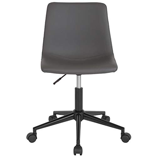Flash Furniture Siena Home and Office Task Chair in Gray LeatherSoft