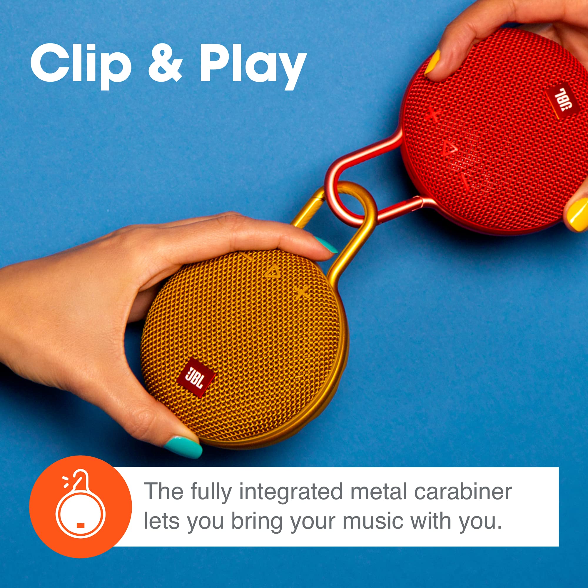 JBL Clip 3, Camouflage - Waterproof, Durable & Portable Bluetooth Speaker - Up to 10 Hours of Play - Includes Noise-Cancelling Speakerphone & Wireless Streaming