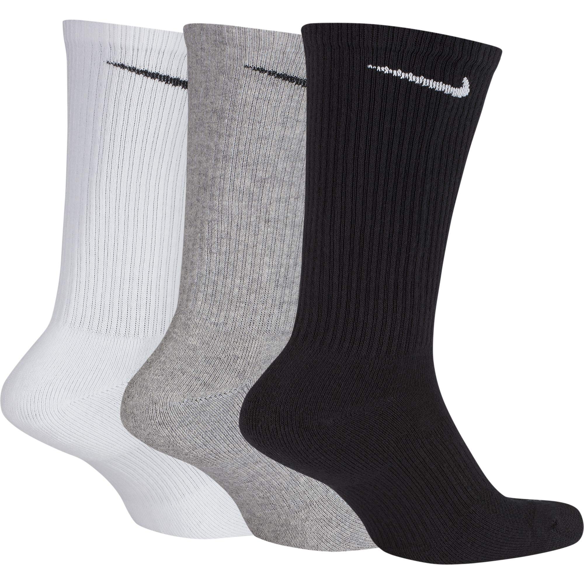 Nike Everyday Plus Cushion Crew Socks 3-Pair Pack Multicolor LG (US Men's Shoe 8-12, Women's Shoe 10-13)