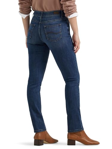 Lee Women's Ultra Lux Comfort with Flex Motion Straight Leg Jean Royal Chakra 10 Medium