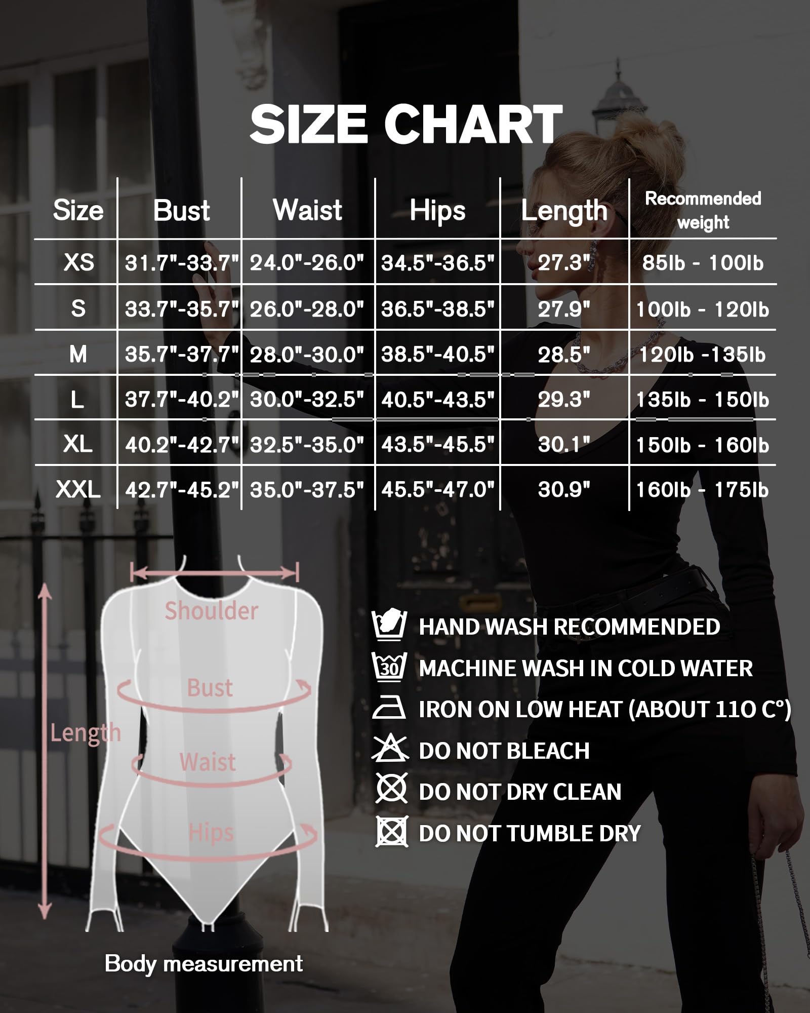 MANGOPOP Bodysuit Tops for Women V Neck Long Sleeve Bodysuits Top