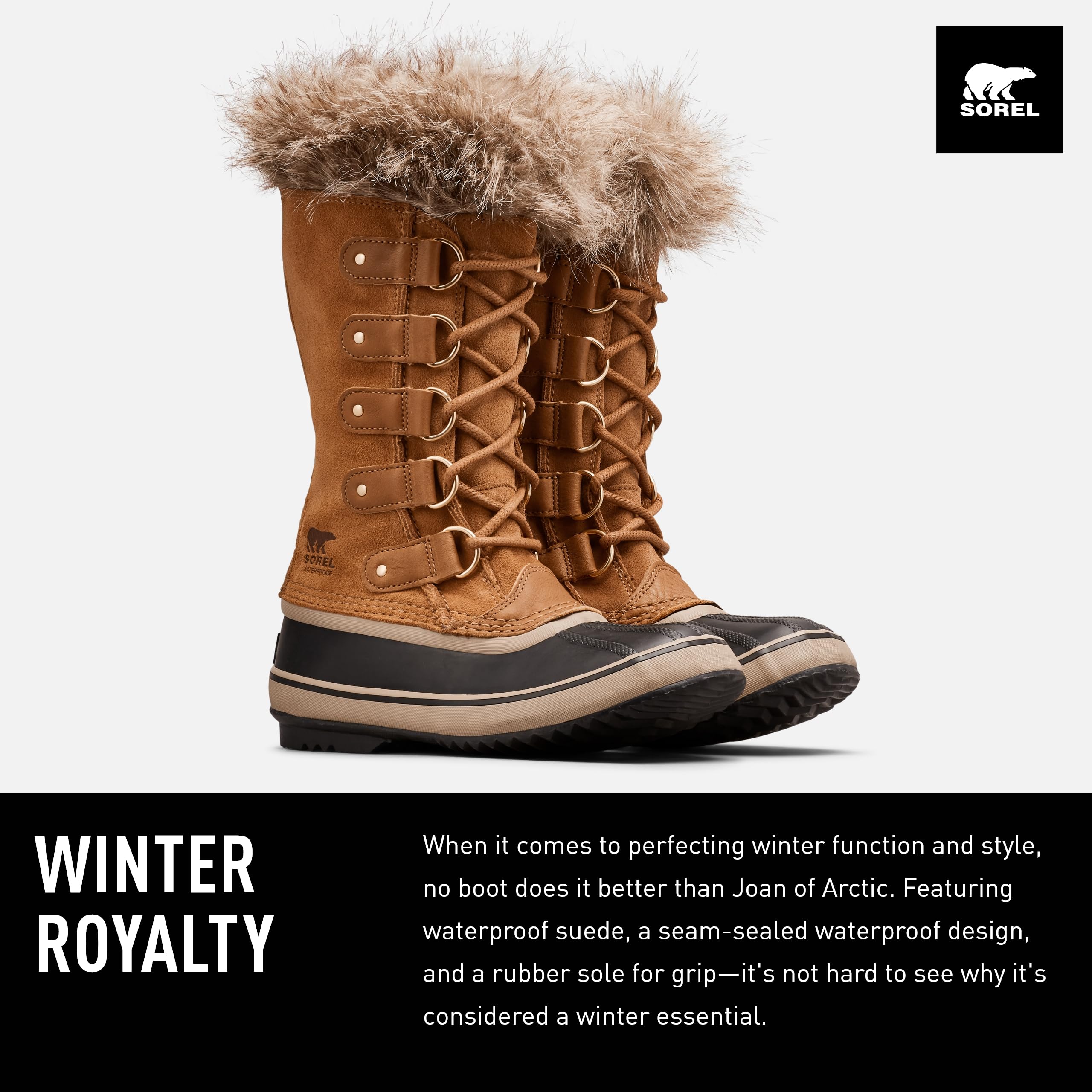 Sorel Women's Winter Boots, Brown Camel Brown Black, 10