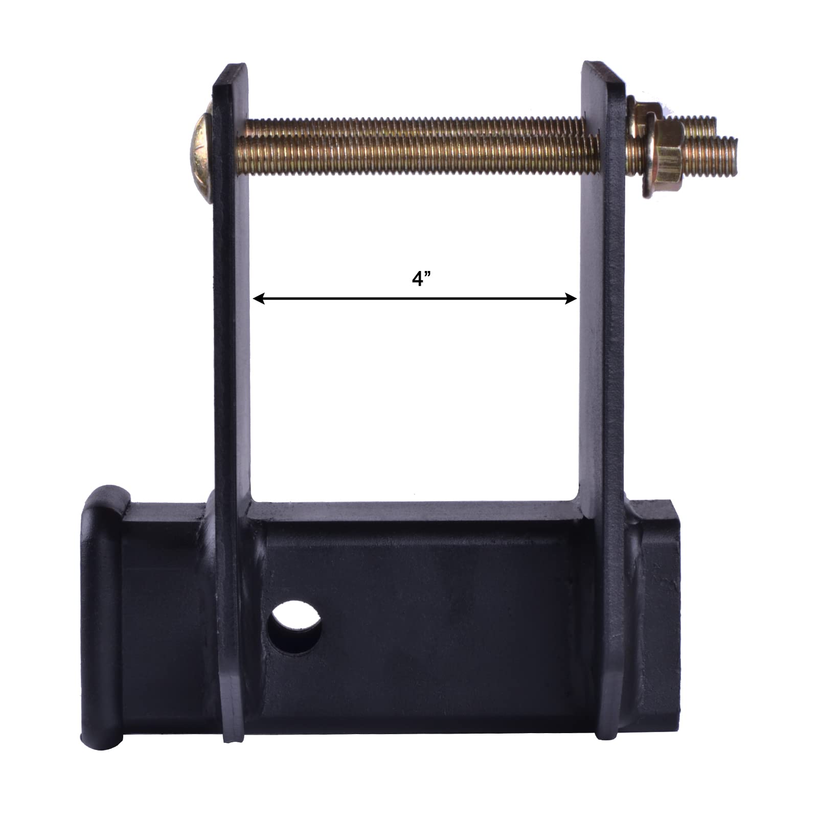 Towever 83803 Towever Trailer Hitch Receiver, RV Bumper Hitch Receiver 2 Inch for 4 x 4 Inches Square RV Bumper Rack Trailer Towing Purpose