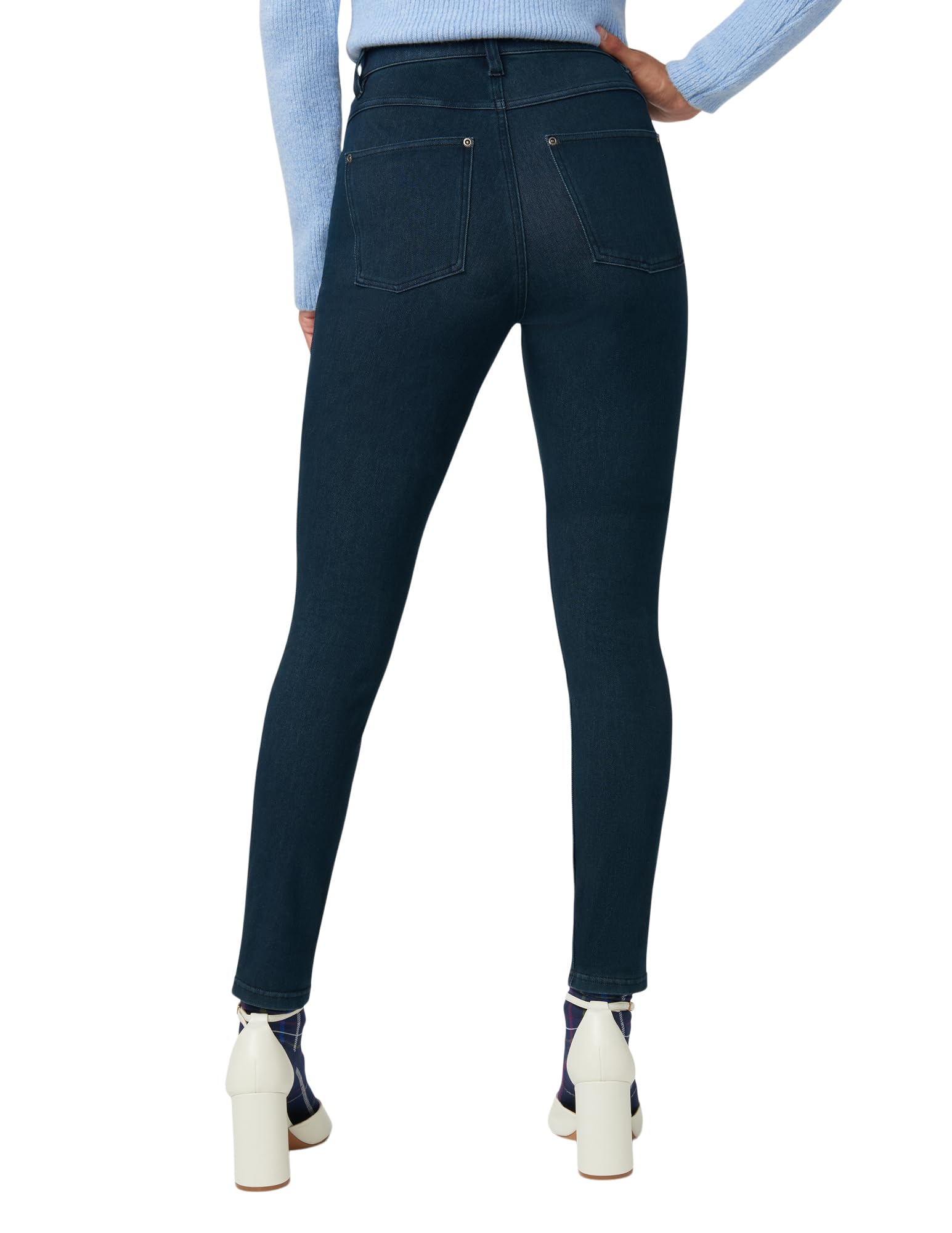 Hue Women's Plus-size Ultra Soft High Waist Denim Leggings Sockshosiery, -black Indigo Wash, 2X