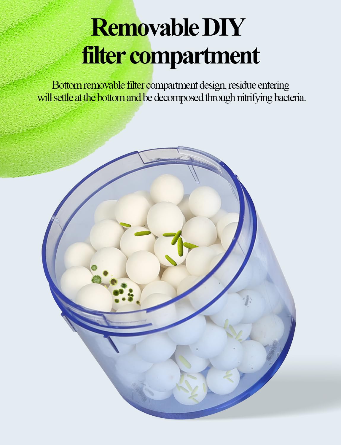 UPETTOOLS Aquarium Biochemical Sponge Filter, Ultra Quite Aquarium Air Pump Double Head Bio Sponge Fish Tank Foam Filter