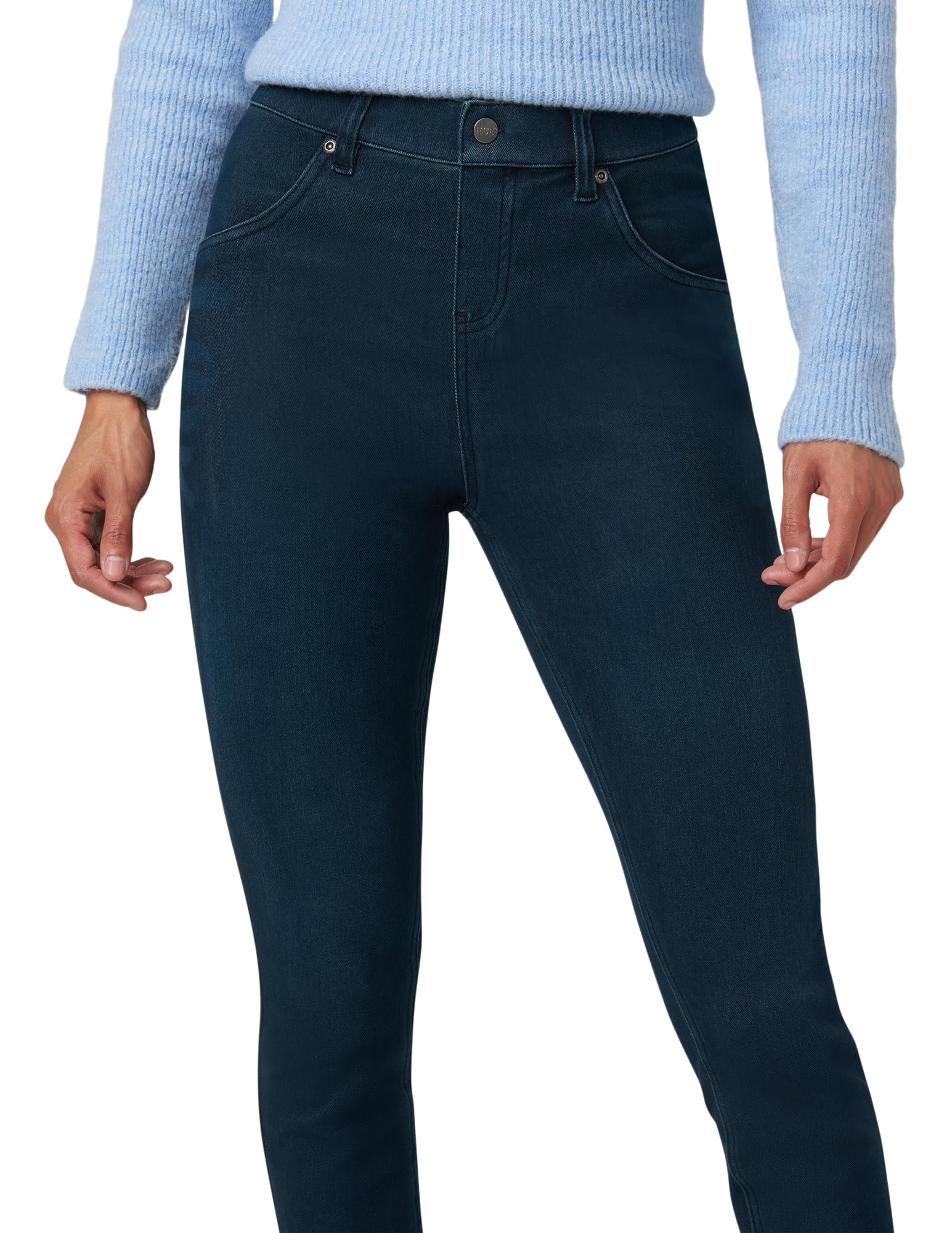 Hue Women's Plus-size Ultra Soft High Waist Denim Leggings Sockshosiery, -black Indigo Wash, 2X