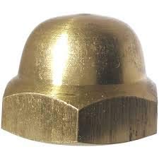 10-24 Acorn Cap Nuts, Solid Brass, Grade 360, Plain Finish, Qty 50 - by Fastener Depot, LLC