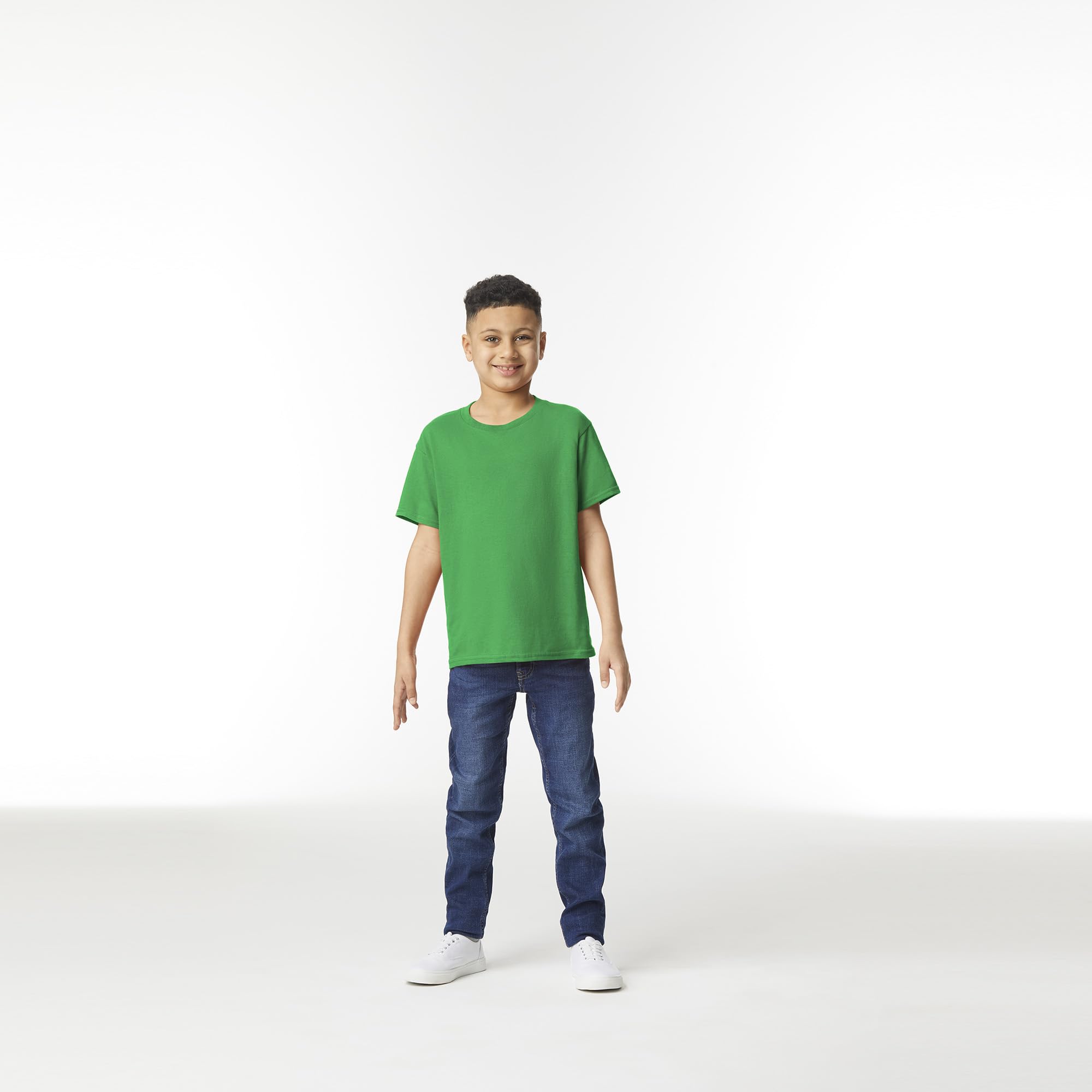 Gildan Youth Heavy Cotton T-Shirt, Style G5000B, 2-Pack, Irish Green, X-Small