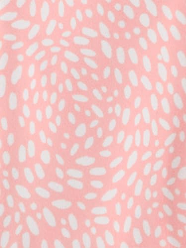 Simple Joys by Carter's Baby Girls' 2-Piece Coat Style Pajama Set, Pink White Dots, 18 Months