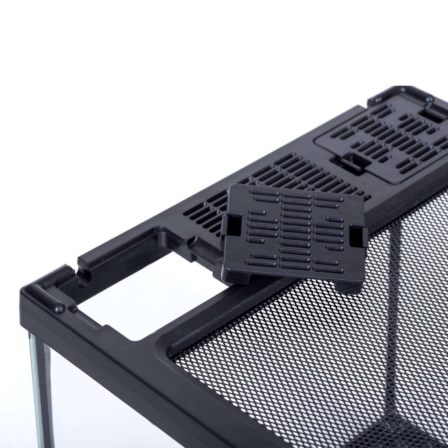 REPTIZOO Mini Reptile Glass Terrarium Tank 8"x8"x8", Front Opening Door Full View Visually Appealing Mini Reptile or Amphibians Glass Habitat