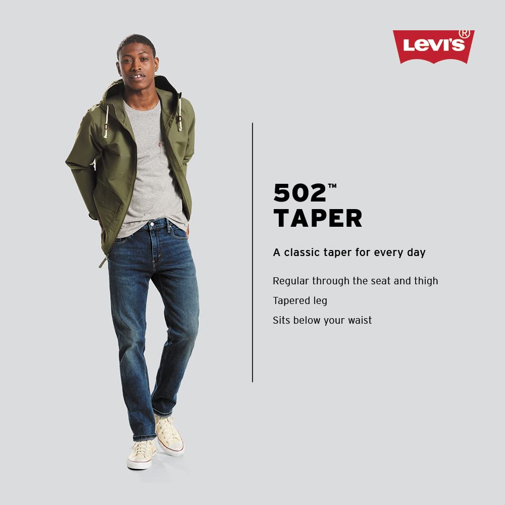Levi's Men's 502 Taper Fit Jeans (Also Available in Big & Tall), Harvest Gold Twill, 34W x 30L