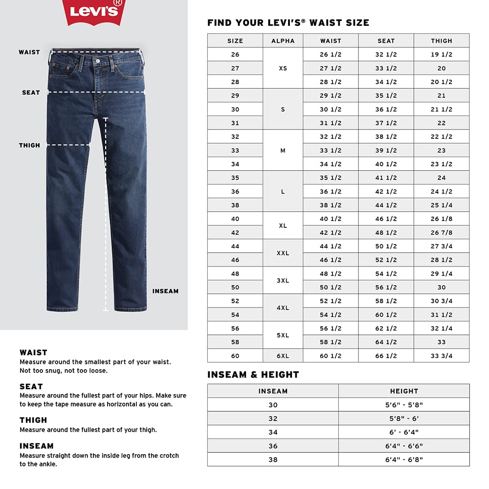 Levi's Men's 502 Taper Fit Jeans (Also Available in Big & Tall), Harvest Gold Twill, 34W x 30L