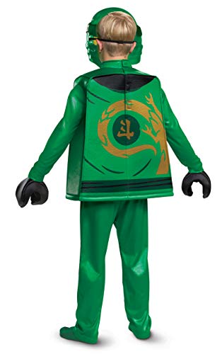 Disguise Lloyd Costume for Kids, Deluxe Lego Ninjago Legacy Themed Children's Character Outfit, Child Size Medium (7-8) Green (100399K)