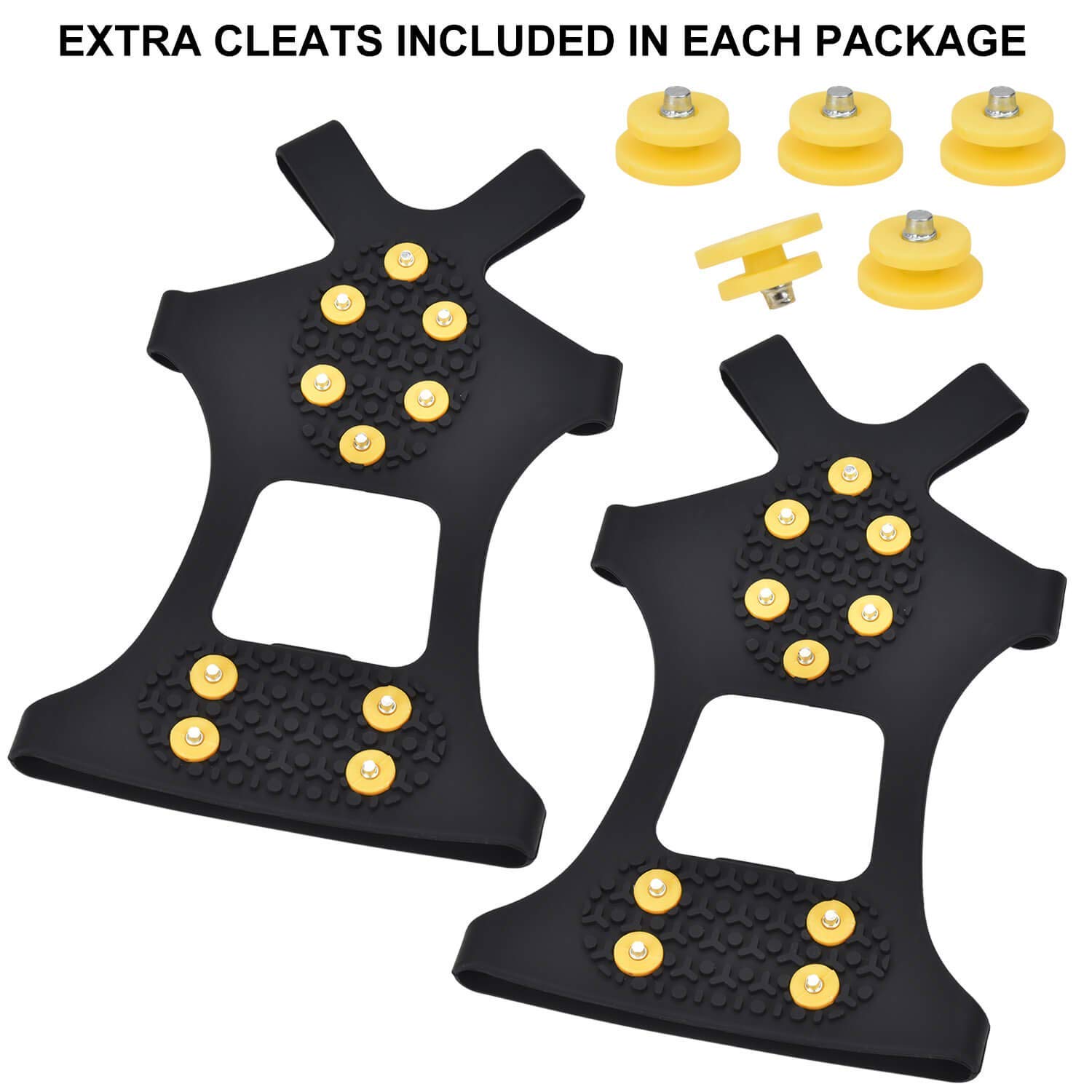Aliglow Ice Snow Grips Over Shoe/Boot Traction Cleat Spikes Anti Slip Footwear