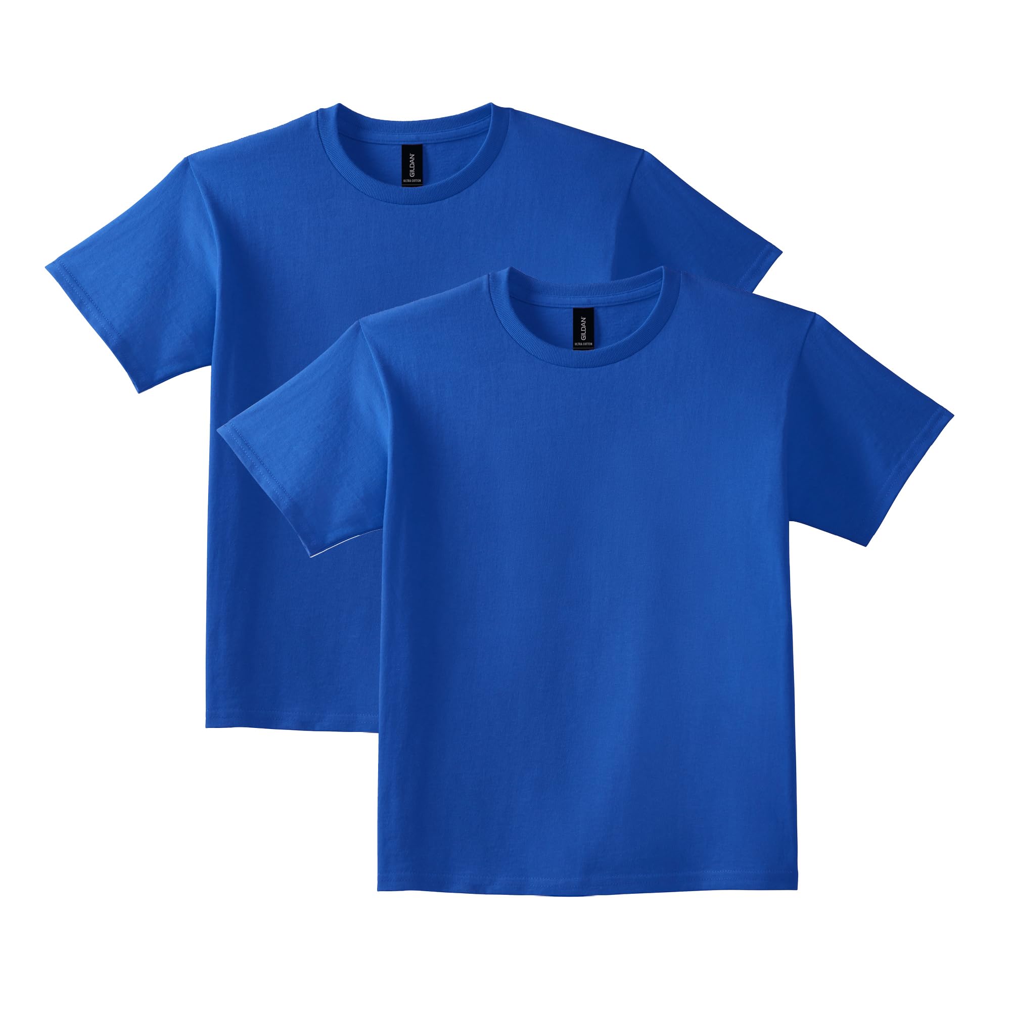 Gildan Unisex Child Ultra Cotton T-shirt, Style G2000b, Multipack, Royal, Large US